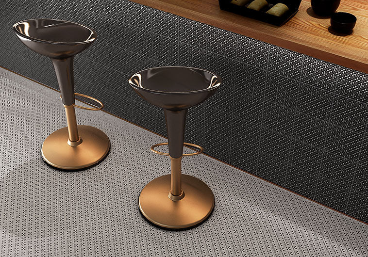 Louix Collection Marc Porcelain Tile - Encaustic Look, Matte + Satin