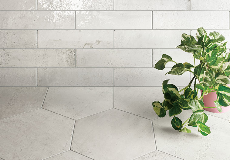 Metropolitan Series MPN-571 Seattle Hexagon – 9x10 Off-White Hex Tile ...