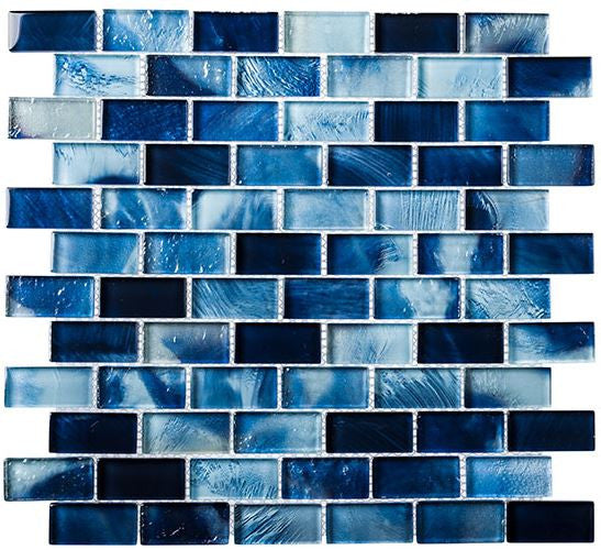 NAT-3603 Antigua Bay Glass Mosaic Tile 1x2 – Blue Pool & Shower Tile ...