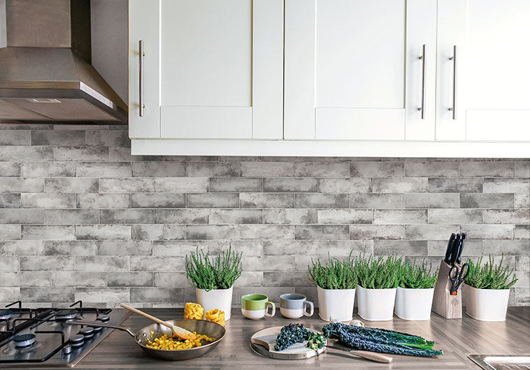 Rustico Collection RST-4302 Rural Sky - Gray Brick Look Porcelain Tile ...