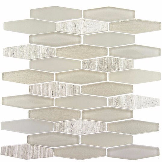 Astro Series Moon Dust Mosaic Tile – Wooden Gray Marble & Glass – Tile ...